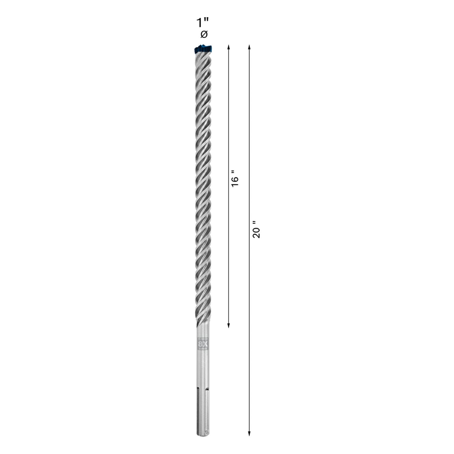 Broca para Martillo Bosch EXPERT SDS Max-8X Ø1" x 16" x 20 ...